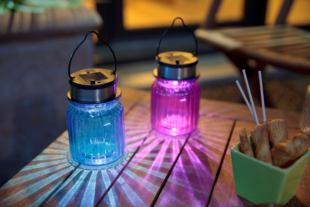 Intermas Napelemes üveg mécses BOREAL